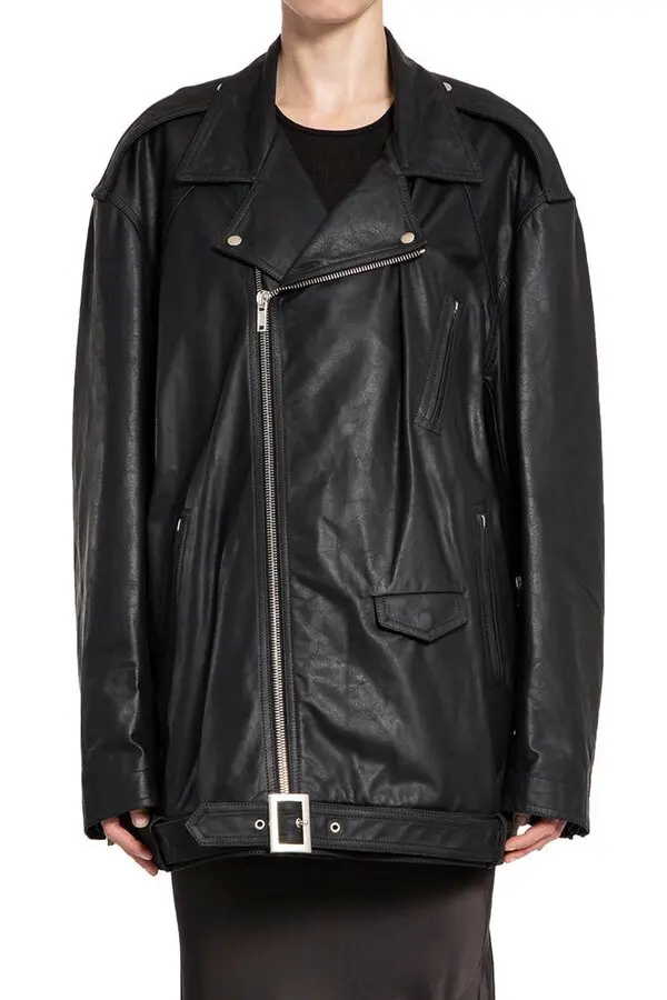 Rick Owens Leather Jackets In Black - 33% Off | Editorialist