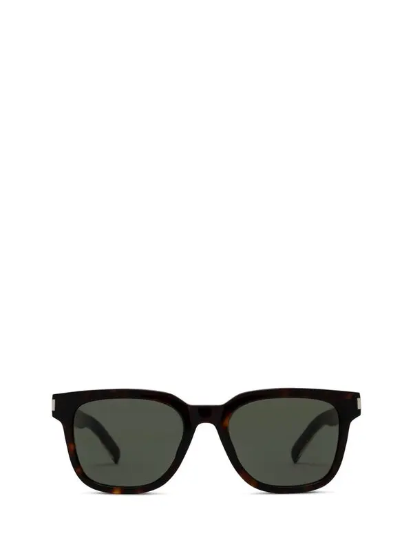 Saint Laurent Acetate Square Frame Sunglasses - Brown