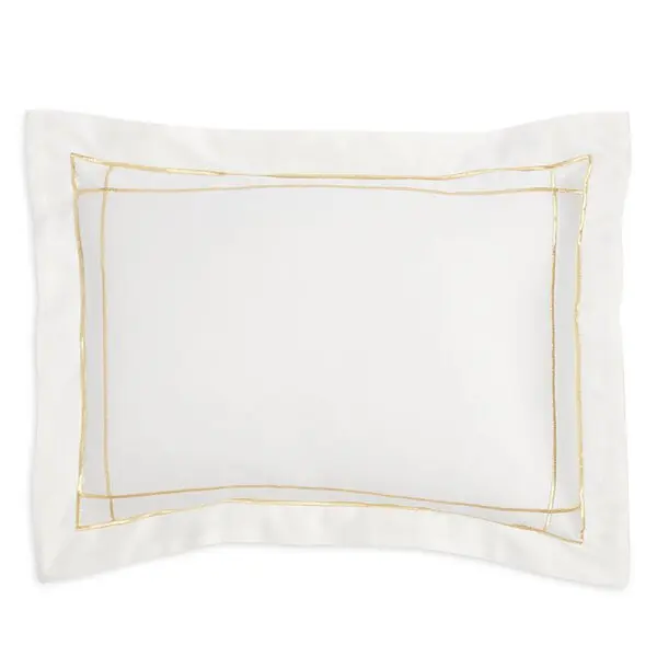 AMALIA HOME COLLECTION Dalila Sateen Boudoir Sham Exclusive - Cream/gold