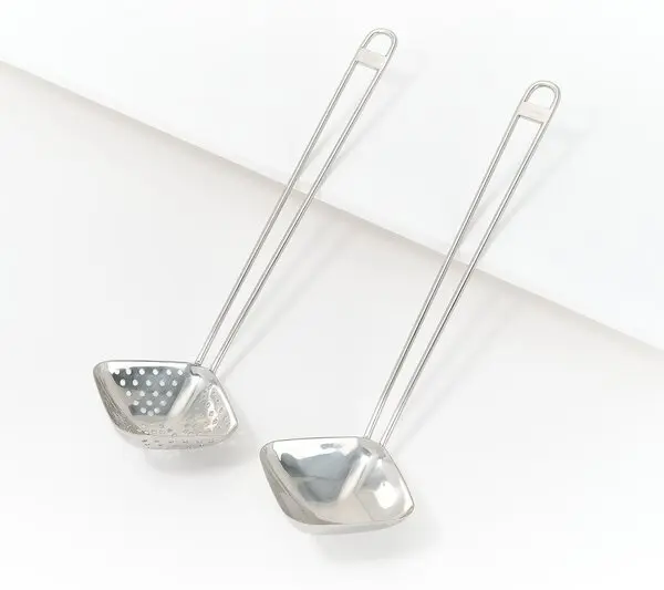 MARTHA STEWART As Is 2-pc Signature Stainless Steel Ladles - Silver
