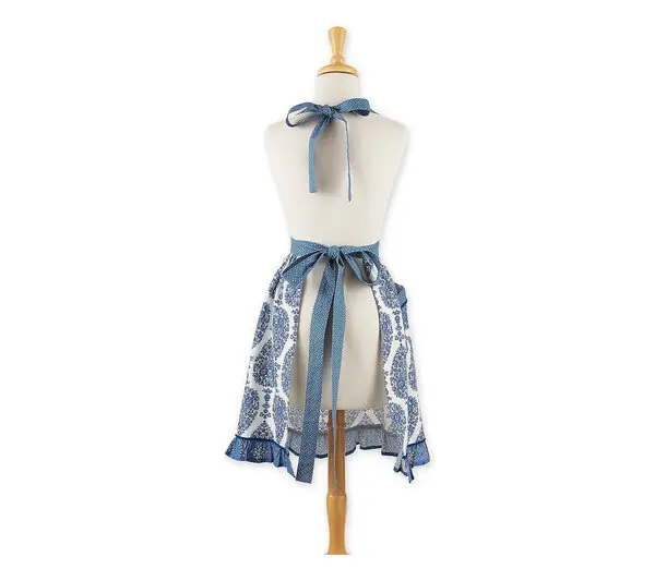 DESIGN IMPORTS Blue Ophelia Apron