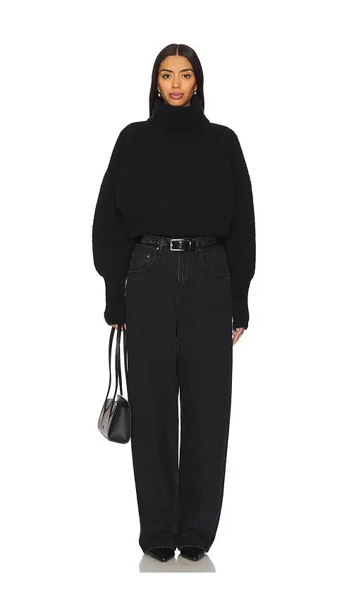 GRLFRND X Emily Gemma Elya Turtleneck Sweater - Black