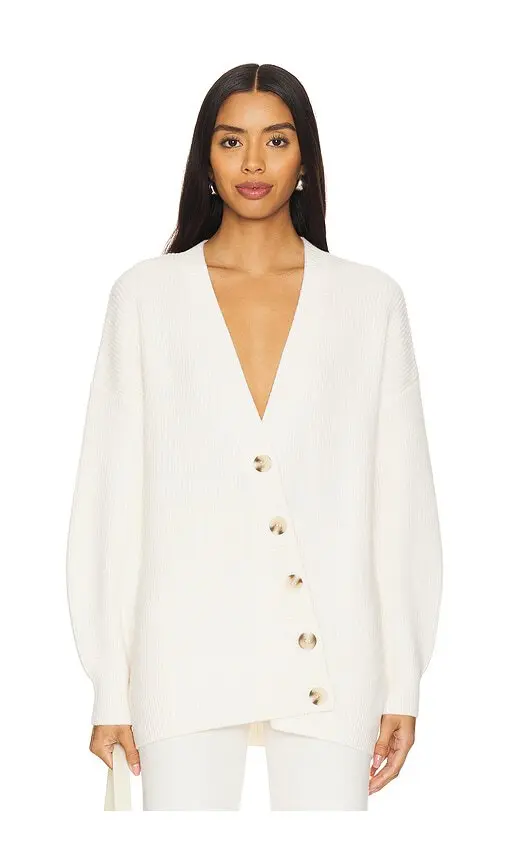 525 America Evelyn Asymmetrical Luxe Oversized Cardigan