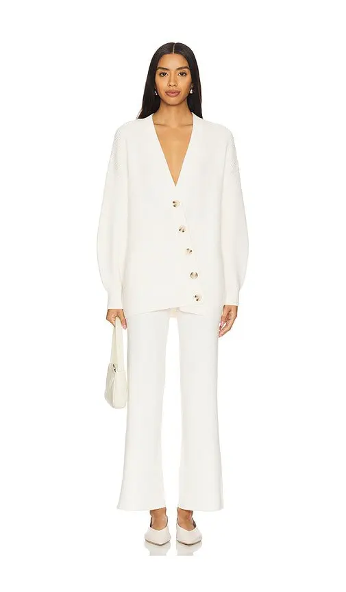 525 America Evelyn Asymmetrical Luxe Oversized Cardigan