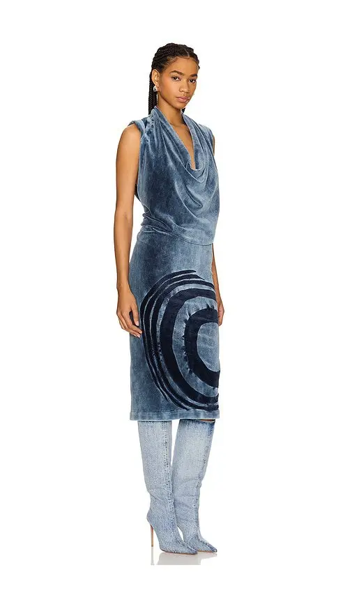 masha popova denim dress Masha Popova - Womens Backless Denim Dress