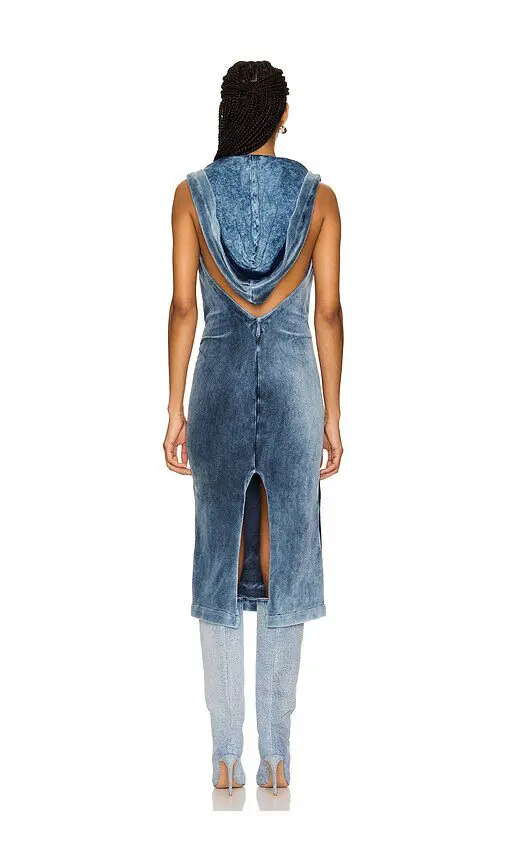 masha popova denim dress Masha Popova Navy & Yellow Drift Dress Masha Popova