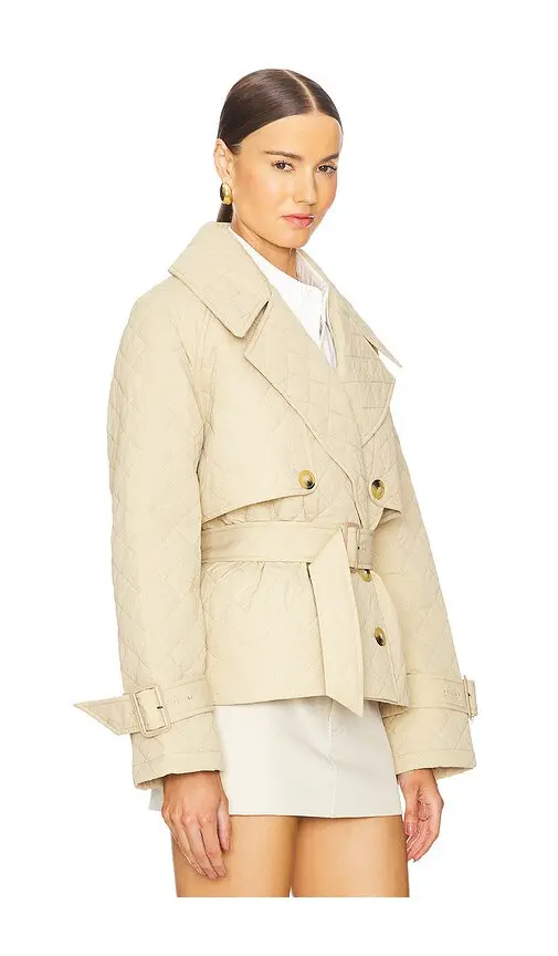 L'academie Abbey Quilted Double-breasted Jacket