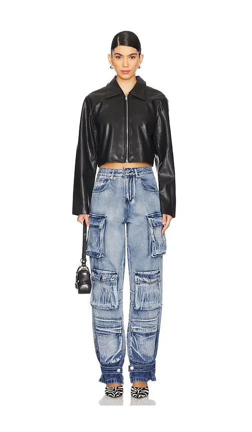 Superdown X Emily Gemma Gabriella Faux Leather Jacket