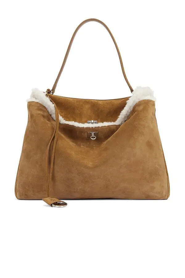 Balenciaga Rodeo Top Handle Bag - Noce & White