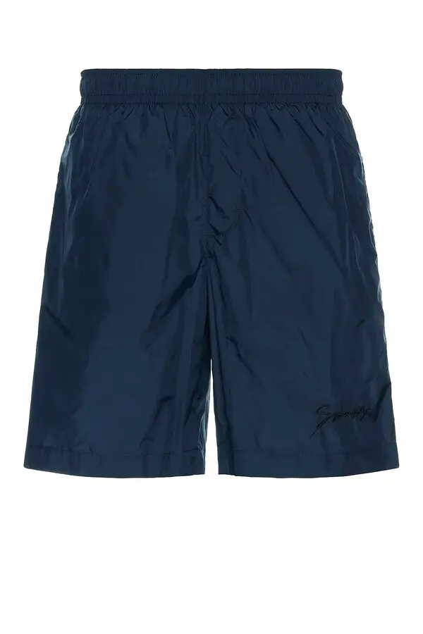 Givenchy Logo Embroidery Swim Shorts In Navy - Dark Blue