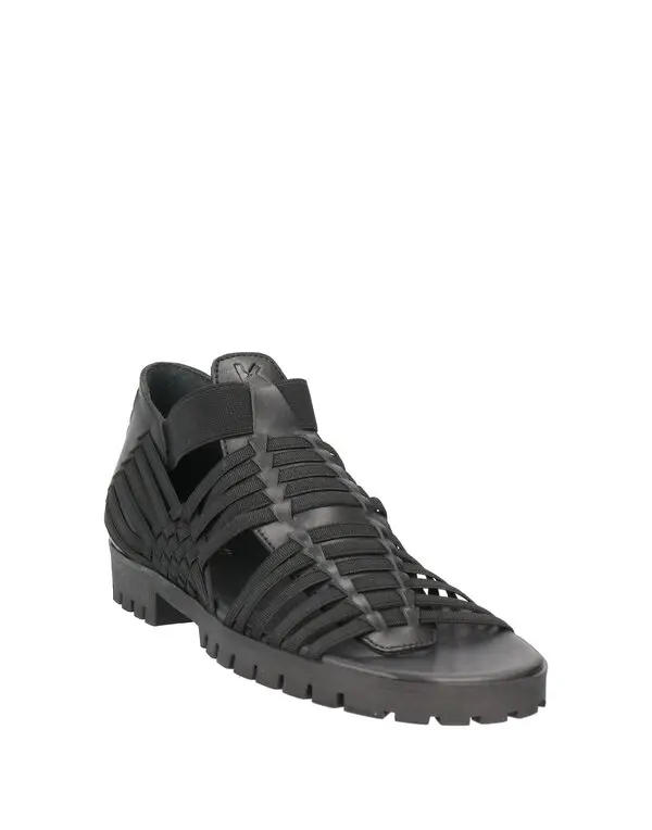 Kenzo Leather And Textile Fiber Sandals