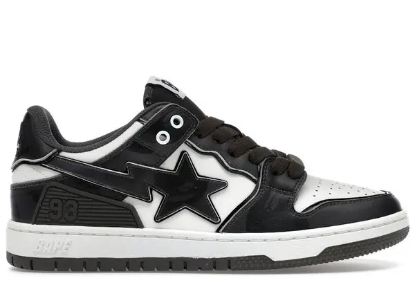 A BATHING APE Sk8 Sta #1 M2 Camo Sneakers - Black