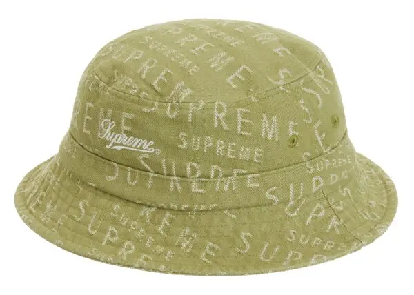Supreme Warp Jacquard Logos Denim Crusher - Sage