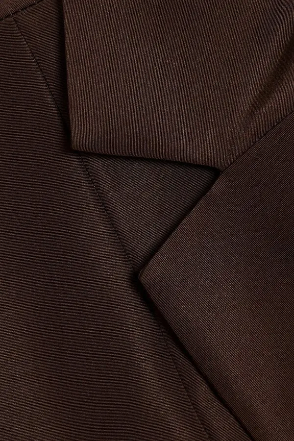 Carolina Herrera Belted Silk-faille Wrap Gown - Brown