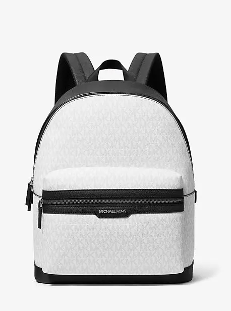 Buy Michael Kors Cooper Signature Logo Backpack - White At 78% Off