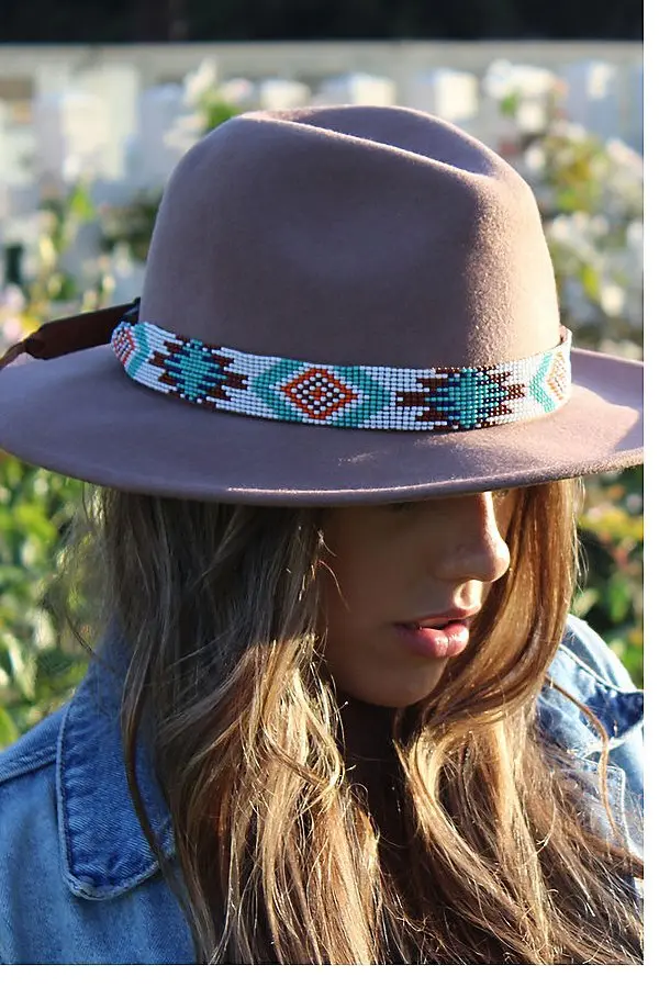 SAMBBOHO Leather Hatband