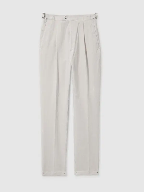 OSCAR JACOBSON Delon Corduroy Trousers - White