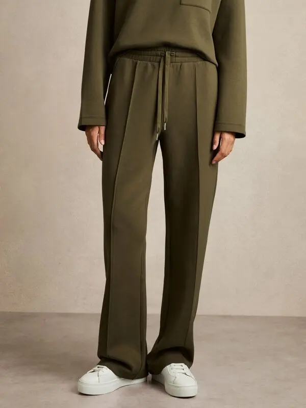 REISS Sophia Interlock Jersey Pintuck Drawstring Joggers