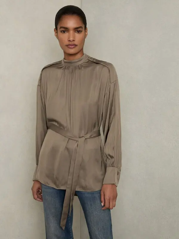 REISS Lina Woven Blouse