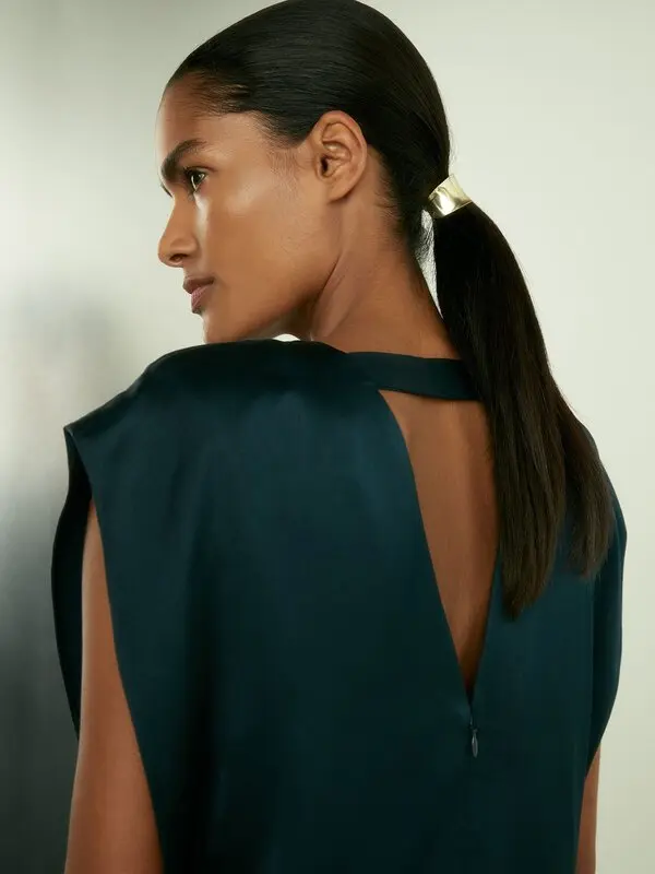 REISS Phoenix Satin Tunic Dress