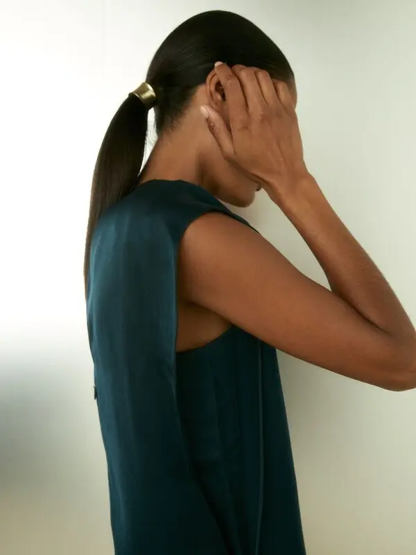 REISS Phoenix Satin Tunic Dress