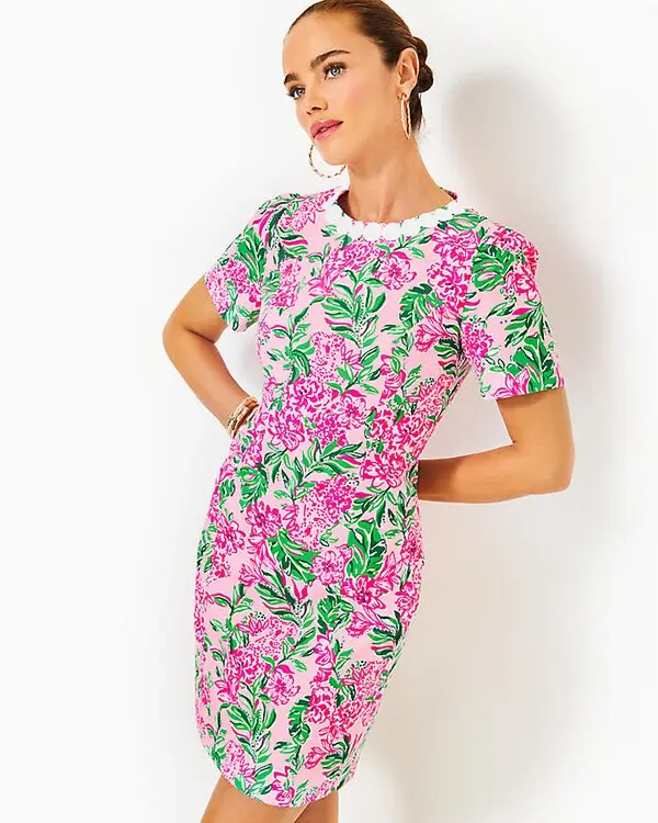 Lilly Pulitzer Mila Short Sleeve Shift Dress - Conch Shell Pink Koala La  La | Editorialist