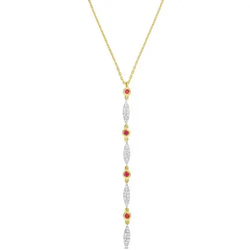 JULIANNA B. Diamond And Lariat Necklace - Ruby