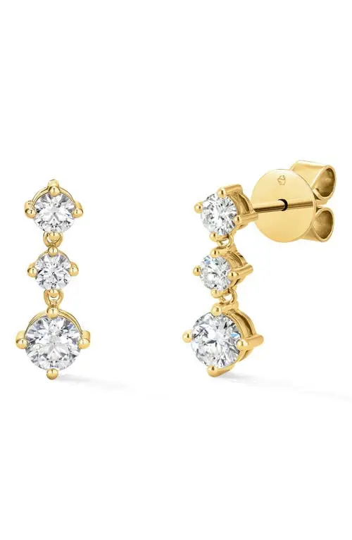 Hearts On Fire Cascade Diamond Mini Drop Earrings - Yellow Gold