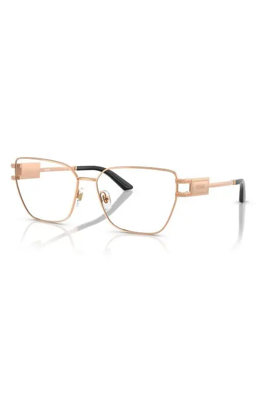 Versace 55mm Pillow Optical Glasses - Rose Gold