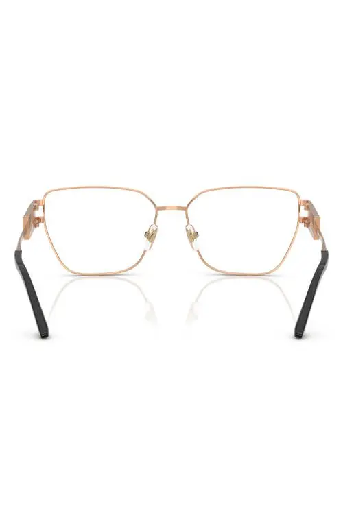 Versace 55mm Pillow Optical Glasses - Rose Gold