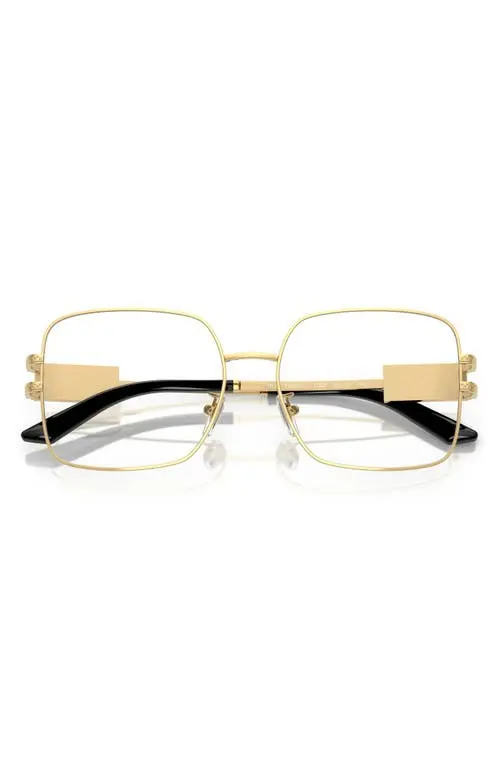 Versace 56mm Square Eyeglasses - Gold