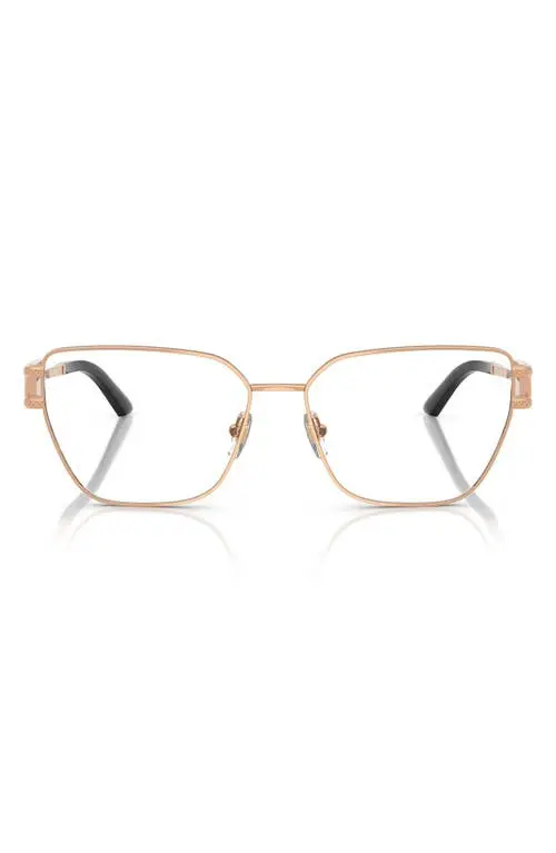 Versace 57mm Pillow Eyeglasses - Rose Gold