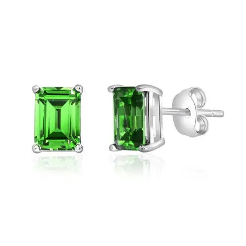 DONATELLO GIAN Name' Sterling Silver Stud Earrings - Green