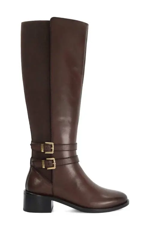Dune London Tatter Knee High Boot - Brown