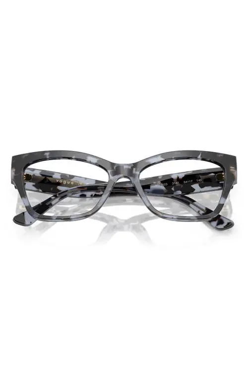VOGUE 54mm Cat Eye Optical Glasses - Blue Tortoise