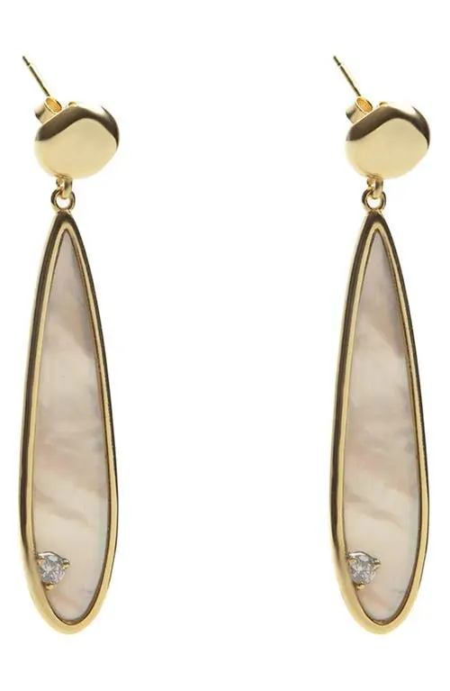 Argento Vivo Mother-of-pearl Drop Earrings - Gold