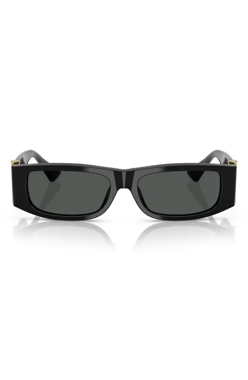 Versace 55mm Rectangular Sunglasses - Dark Grey