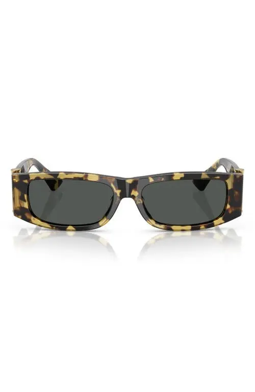 Versace 55mm Rectangular Sunglasses - Havana
