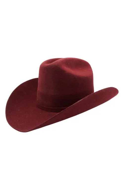 MODERN MONARCHIE Wool Felted Cowboy Hat - Burgundy