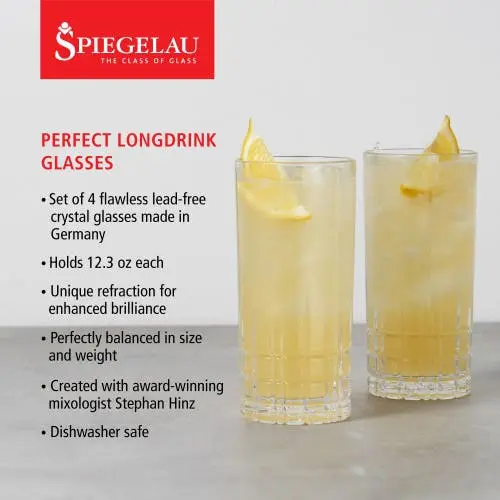 SPIEGELAU Perfect Longdrink Glass Set Of 4