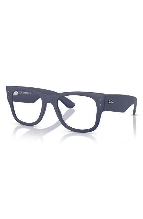 Ray-ban Mega Wayfarer Liteforce Rectangular Eyeglasses - Blue