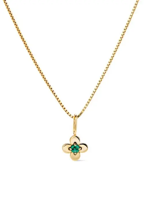 ANA LUISA Flower Charm Pendant Necklace - Emerald