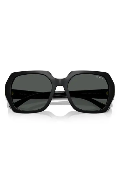 VOGUE 55mm Irregular Sunglasses - Black