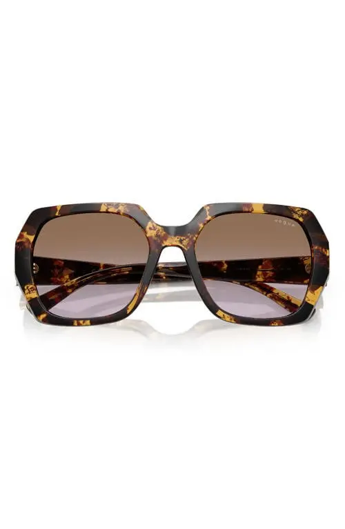 VOGUE 55mm Irregular Sunglasses - Blond Havana