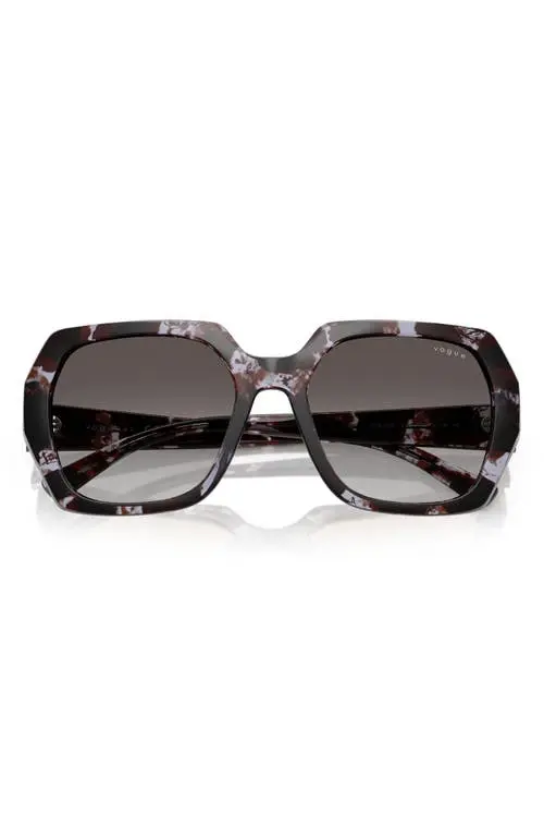 VOGUE 55mm Irregular Sunglasses - Purple Black