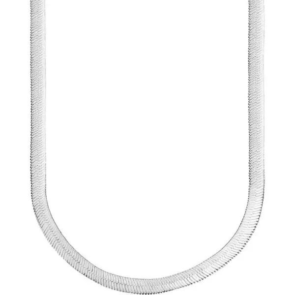 DONATELLO GIAN Sterling 5.5mm Herringbone Chain Necklace - Silver