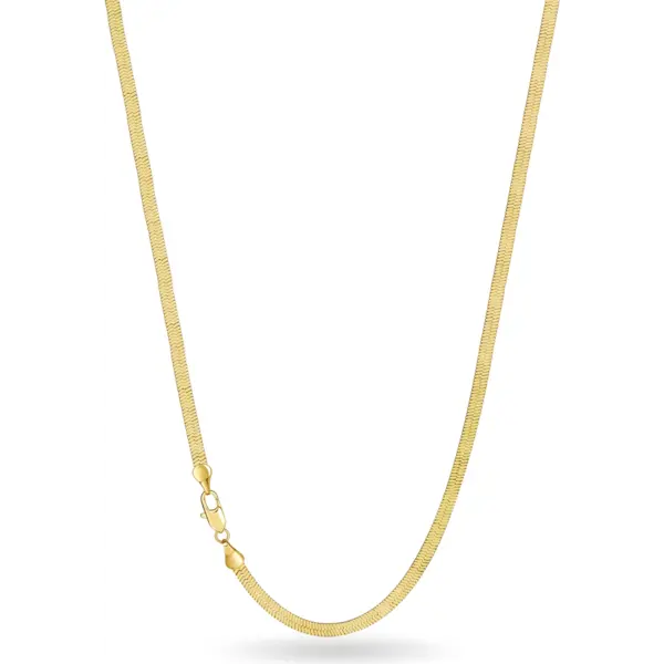 DONATELLO GIAN Name' 14k-plated Herringbone Necklace - Gold
