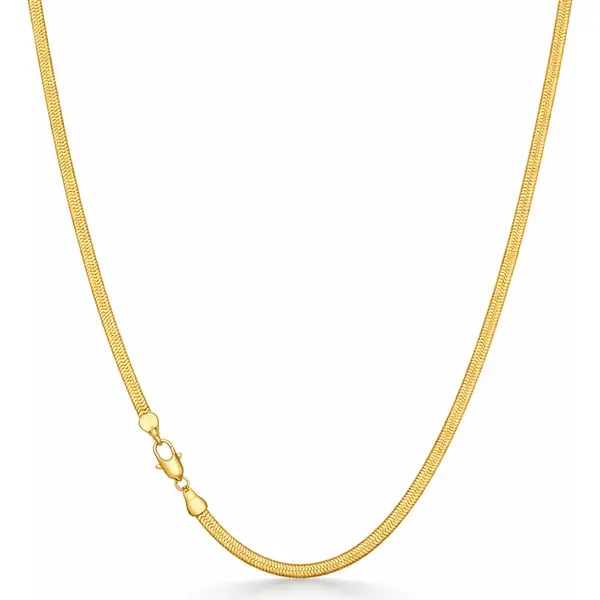 DONATELLO GIAN Name' 14k-plated Herringbone Necklace - Gold