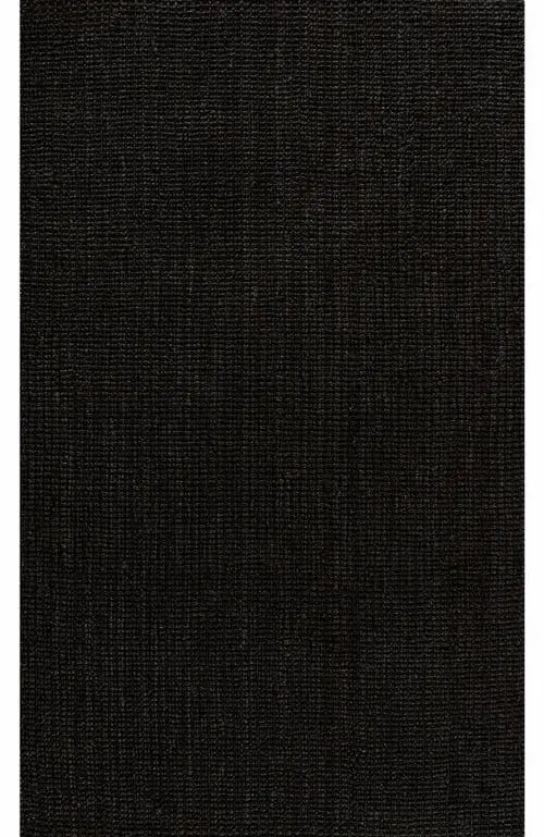 JONATHAN Y Pata Hand Woven Chunky Jute Area Rug - Black