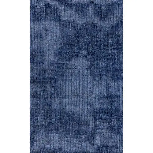 JONATHAN Y Pata Hand Woven Chunky Jute Area Rug - Navy